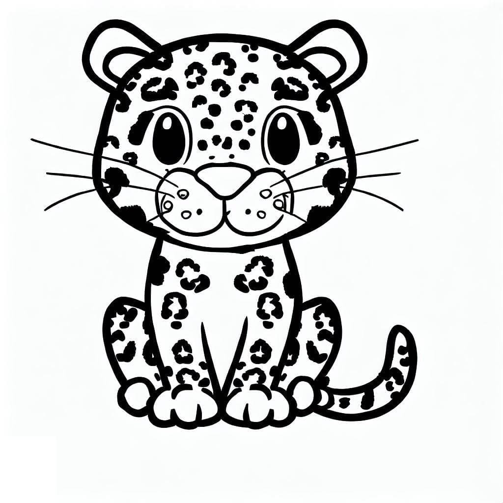 Omalov nka Roztomil Leopard K Vytisknut Zdarma