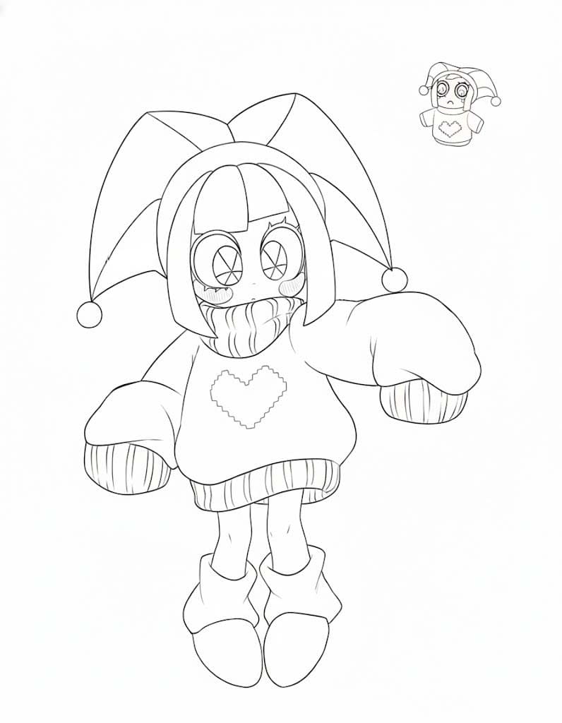 Omalovánka Nakreslete The Amazing Digital Circus zdarma k vytisknutí zdarma